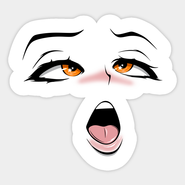 Ahegao Ahegao Face Sticker Teepublic